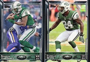 new york jets 2015 topps nfl football complete regular issue 20 card team set including brandon marshall, darrelle revis and others