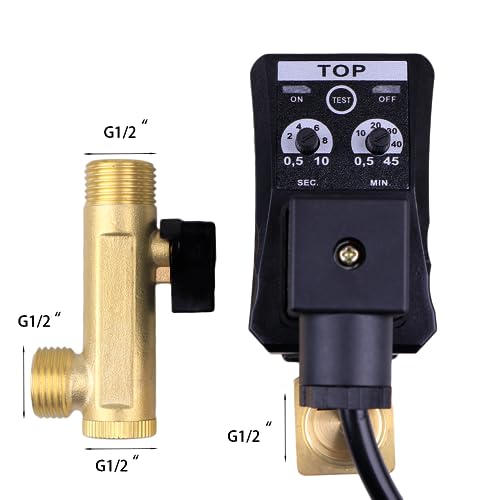 szzijia 1/2" AC 110V Automatic Timed Water Tank 2-way Direct-acting Drain Valve US Plug