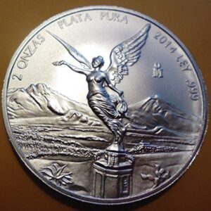 2014 2 oz Mexico Libertad Silver Brilliant Uncirculated