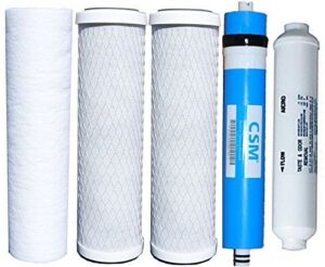 csm reverse osmosis replacement filter set 5 pcs w 50 gpd membrane