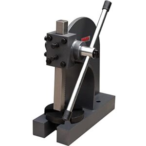 KAKA INDUSTRIAL AP-1/2 Arbor Press, 0.5 Ton Cast Iron Arbor Press, 3" Height Leverage Arbor Press, Heavy Duty Arbor Press, Manual Desktop Arbor Press Cast Iron Material, for Riveting Punching Holes