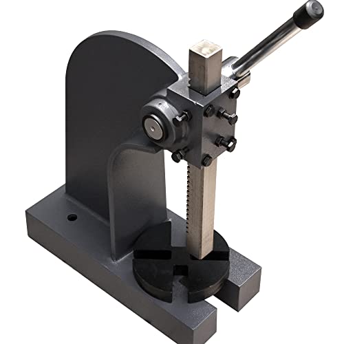 KAKA INDUSTRIAL AP-1/2 Arbor Press, 0.5 Ton Cast Iron Arbor Press, 3" Height Leverage Arbor Press, Heavy Duty Arbor Press, Manual Desktop Arbor Press Cast Iron Material, for Riveting Punching Holes