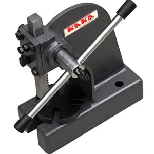 KAKA INDUSTRIAL AP-1/2 Arbor Press, 0.5 Ton Cast Iron Arbor Press, 3" Height Leverage Arbor Press, Heavy Duty Arbor Press, Manual Desktop Arbor Press Cast Iron Material, for Riveting Punching Holes