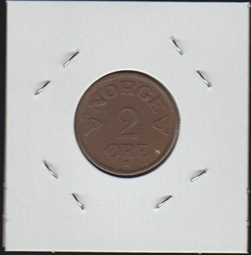 1955 Norway Crowned Monogram Two-Cent Choice Uncirculated