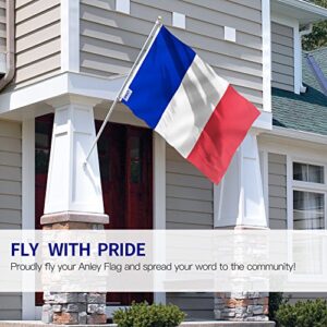 ANLEY Fly Breeze 3x5 Foot France Flag - Vivid Color and Fade Proof - Canvas Header and Double Stitched - French National Flags Polyester with Brass Grommets 3 X 5 Ft