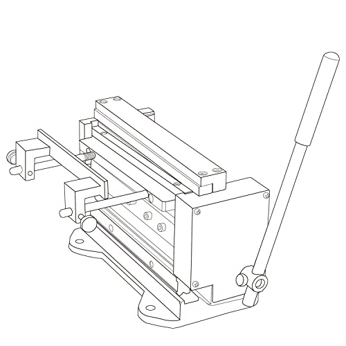 KAKA INDUSTRIAL 8"MINI 8-Inch Manual Mini Shear and Brake Combination, High Quality Miniature Compact Manual Sheet Metal Brake and Shear Combination