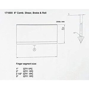 KAKA INDUSTRIAL 8"MINI 8-Inch Manual Mini Shear and Brake Combination, High Quality Miniature Compact Manual Sheet Metal Brake and Shear Combination