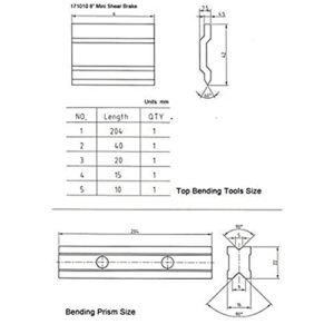 KAKA INDUSTRIAL 8"MINI 8-Inch Manual Mini Shear and Brake Combination, High Quality Miniature Compact Manual Sheet Metal Brake and Shear Combination