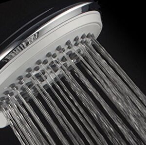 DreamSpa Luxury 36 Setting Large Showerhead and Hand-Shower Dual 3-Way-Combo by Top Brand Manufacturer (Fixed and Handheld Shower-Heads, Water-Diverter, Extra Long 6 ft Stainless Steel Shower-Hose)