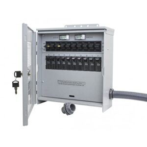 r310a pro/tran2 outdoor 30-amp 10-circuit 2 manual transfer switch with l14-30 power inlet