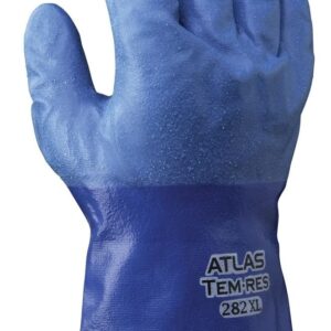 Atlas Showa Best 282 TEMRES Insulated Gloves, Waterproof/Breathable TEMRES Technology, Oil Resistant Rough Textured Coating, Acrylic Insulation, Medium (1 Pair)