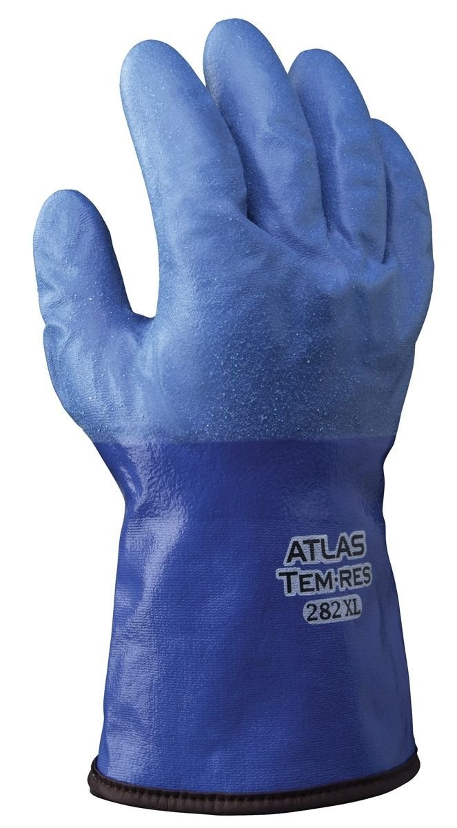 Atlas Showa Best 282 TEMRES Insulated Gloves, Waterproof/Breathable TEMRES Technology, Oil Resistant Rough Textured Coating, Acrylic Insulation, Medium (1 Pair)