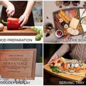 Straga Personalized Cutting Boards | Handmade Wood Engraved Charcuterie | Custom Housewarming, Home Purchase Gift for Homeowners, Real Estate Agents (Quote Design No.301)