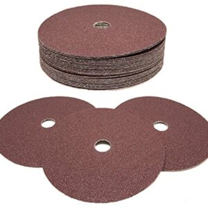 Benchmark Abrasives 7" Aluminum Oxide Resin Fiber Grinding and Sanding Discs for Wood and Fiberglass 7/8" Arbor, Use with Angle Grinder (25 Pack) - 24 Grit