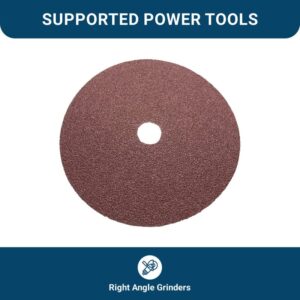 Benchmark Abrasives 7" Aluminum Oxide Resin Fiber Grinding and Sanding Discs for Wood and Fiberglass 7/8" Arbor, Use with Angle Grinder (25 Pack)- 36 Grit