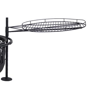 Sunnydaze 30-Inch Steel All Star Fire Pit Bowl - Black - Includes BBQ Cooking Grate and Spark Screen