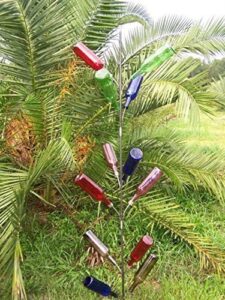 southern classic garden 13 wine bottle tree ~ 6 feet ~ free ship- our most popular southern wine bottle tree.