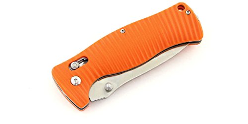 Ganzo G720-OR Tactical Pocket Folding Knife 440C Stainless Steel Blade G10 Anti-Slip Handle with Clip Fishing Hunting Outdoor Folder EDC Pocket Knife (Orange)