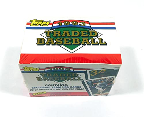 1993 Topps Traded MLB Baseball Series Factory Sealed Complete 132 Card Set. Tough Set to Find! Featuring Todd Helton's Rookie Card Plus Mike Piazza, Greg Maddux, Barry Bonds, Team USA Olympians and More!