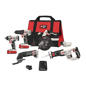 porter-cable 20v max* cordless drill combo kit, 6-tool (pcck617l6)