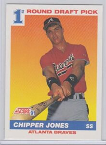 1991 score #671 chipper jones atlanta braves rookie card - mint condition ships in new holder