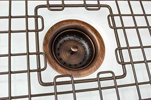 Sinkology Kitchen Sink Basket Strainer Drain TB35-01,Antique Copper