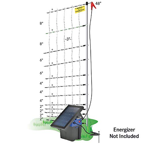 Premier 48" PoultryNet® Electric Fence 12/48/3, 164', Double Spike, White