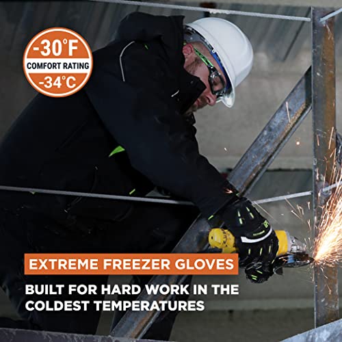 RefrigiWear Insulated Extreme Freezer Gloves, Winter Work Gloves, -30°F Comfort Rating (Black, Large)