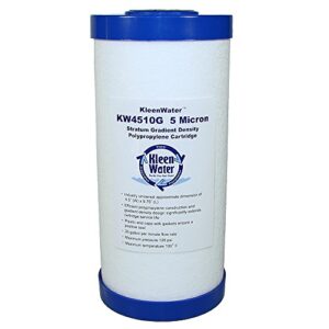 KleenWater KW4510G Meltblown Dirt Rust and Sediment Water Filter Replacement Cartridges, Set of 4