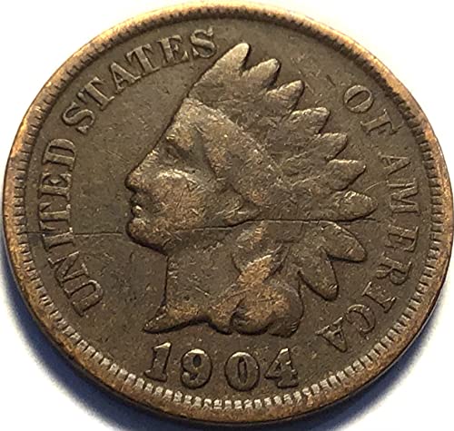 1904 P Indian Head Cent Penny Seller Very Good