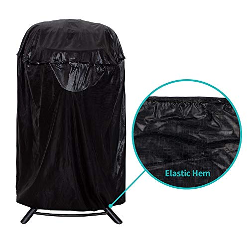 iCOVER Vertical Round Smoker Cover Outdoor BBQ Barbecue Cover, Dome Smoker Cover, Water Smoker Cover, Bullet Smokers Cover, Vertical fire Pit Cover for Char-Broil Weber George Foreman Brinkmann