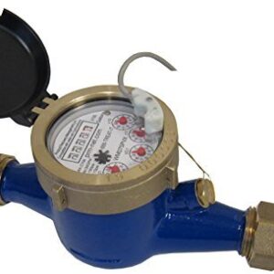 PRM 3/4 Inch NPT Multi Jet Water Meter with Pulse Output, Brass Body - Not for Potable Water