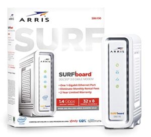 arris® surfboard® sb6190 cable modem, white