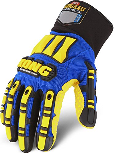 Ironclad unisex adult Work Gloves KONG INSULATED WATERPROOF, Blue/Yellow, Large Pack of 1 US