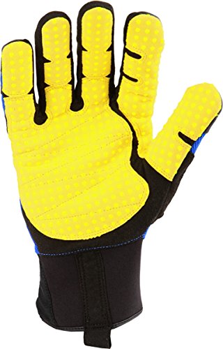 Ironclad unisex adult Work Gloves KONG INSULATED WATERPROOF, Blue/Yellow, Large Pack of 1 US