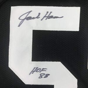 Autographed/Signed Jack Ham HOF 88 Pittsburgh Black Football Jersey JSA COA