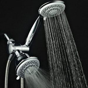 AquaStorm by HotelSpa 30-Setting SpiralFlo 3-Way HIGH PRESSURE Luxury Shower Head/Handheld Showerhead Combo with Water Saving Economy Mode/Chrome