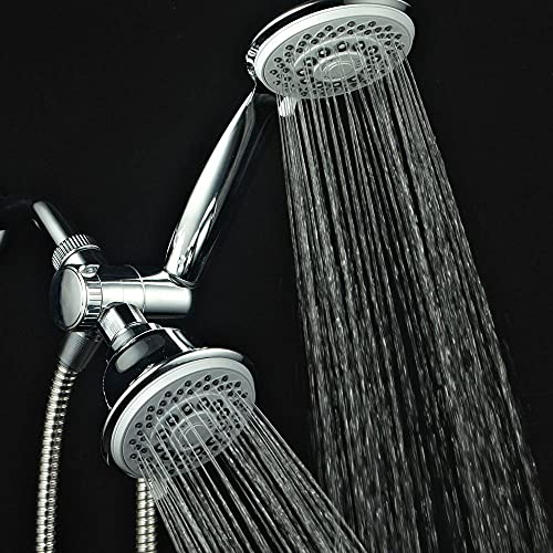 AquaStorm by HotelSpa 30-Setting SpiralFlo 3-Way HIGH PRESSURE Luxury Shower Head/Handheld Showerhead Combo with Water Saving Economy Mode/Chrome