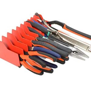 MLTOOLS Pliers Cutters Organizer Pro – Non-Slip Rubber Base Fuel & Solvent Resistant Durable Long-Lasting Tool Storage Box Rack 10 Tools Plier Made in USA | P8248 (2 Pack)