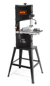 wen 3962t 3.5-amp 10-inch two-speed band saw with stand and worklight