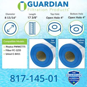 Guardian Filtration Products Pool Spa Filter Replaceso Pwwtc75 C-8411 Filbur FC-1255, Hayward, Leisure Bay Waterway Clearwater II 75