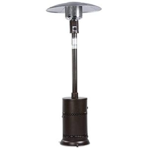 outdoor patio heater, steel with bronze finish, 40,000-btu