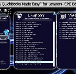 TEACHUCOMP Video Training Tutorial for QuickBooks for Lawyers / Attorneys v. 2016 Product Key Card (Download) Course and PDF Manual