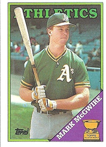 MARK MCGWIRE ROOKIE CARD - 1988 TOPPS BASEBALL ALL STAR ROOKIE BASEBALL CARD #580 (OAKLAND ATHLETICS) FREE SHIPPING