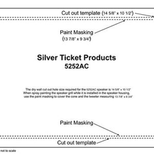 5252AC Silver Ticket in-Ceiling Speaker with Pivoting Full Speaker Adjustable Angle Woofers and Tweeter (Dual 5.25 Inch in-Ceiling Center Channel) Ceiling ONLY