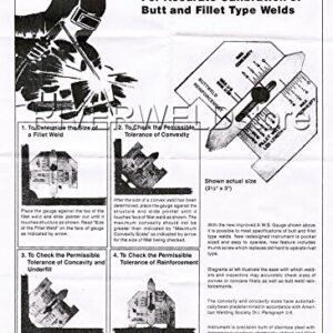 RIVERWELD Automatic Weld Size Fillet Weld Butt Weld Welding Gauge Stainless Steel Inch Inspection Gauge