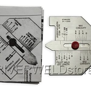 RIVERWELD Automatic Weld Size Fillet Weld Butt Weld Welding Gauge Stainless Steel Inch Inspection Gauge