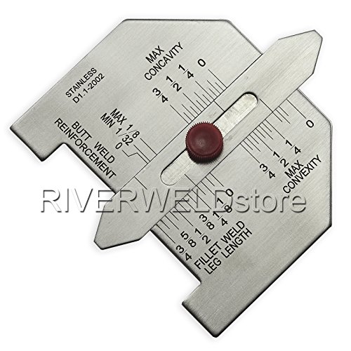 RIVERWELD Automatic Weld Size Fillet Weld Butt Weld Welding Gauge Stainless Steel Inch Inspection Gauge