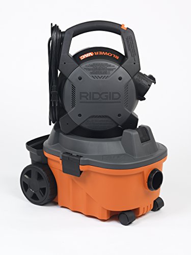 RIDGID Wet Dry Vacuums VAC4010 2-in-1 Compact and Portable Wet Dry Vacuum Cleaner with Detachable Blower, 4-Gallon, 6.0 Peak HP Leaf Blower Vacuum Cleaner