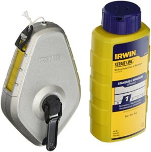 irwin strait-line chalk line, classic reel, blue, 100 ft. (1932880)